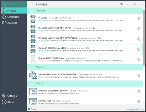 Printer Monitoring Software - PrintVisor