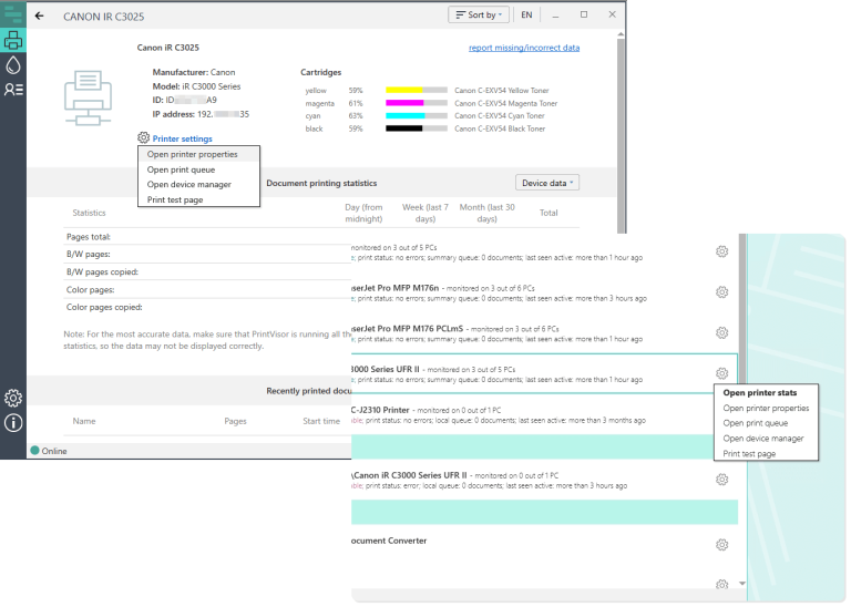 Monitor Printer Usage in the Office | PrintVisor